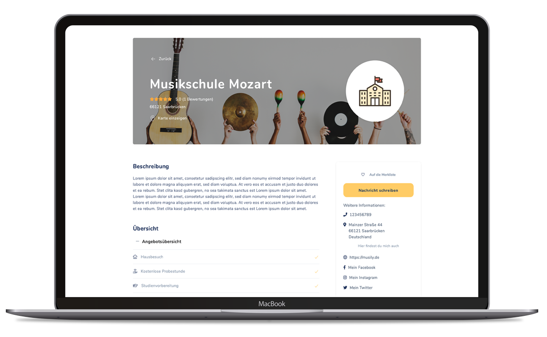 Unterrichten - musily